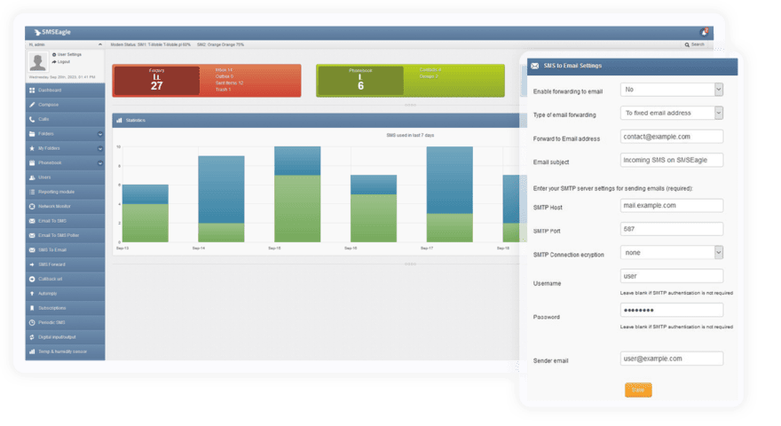 Email to SMS | Send SMS from Email | Hardware SMS Gateway